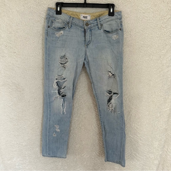 PAIGE | Jeans | Paige Destroyed Ankle Denim | Poshmark